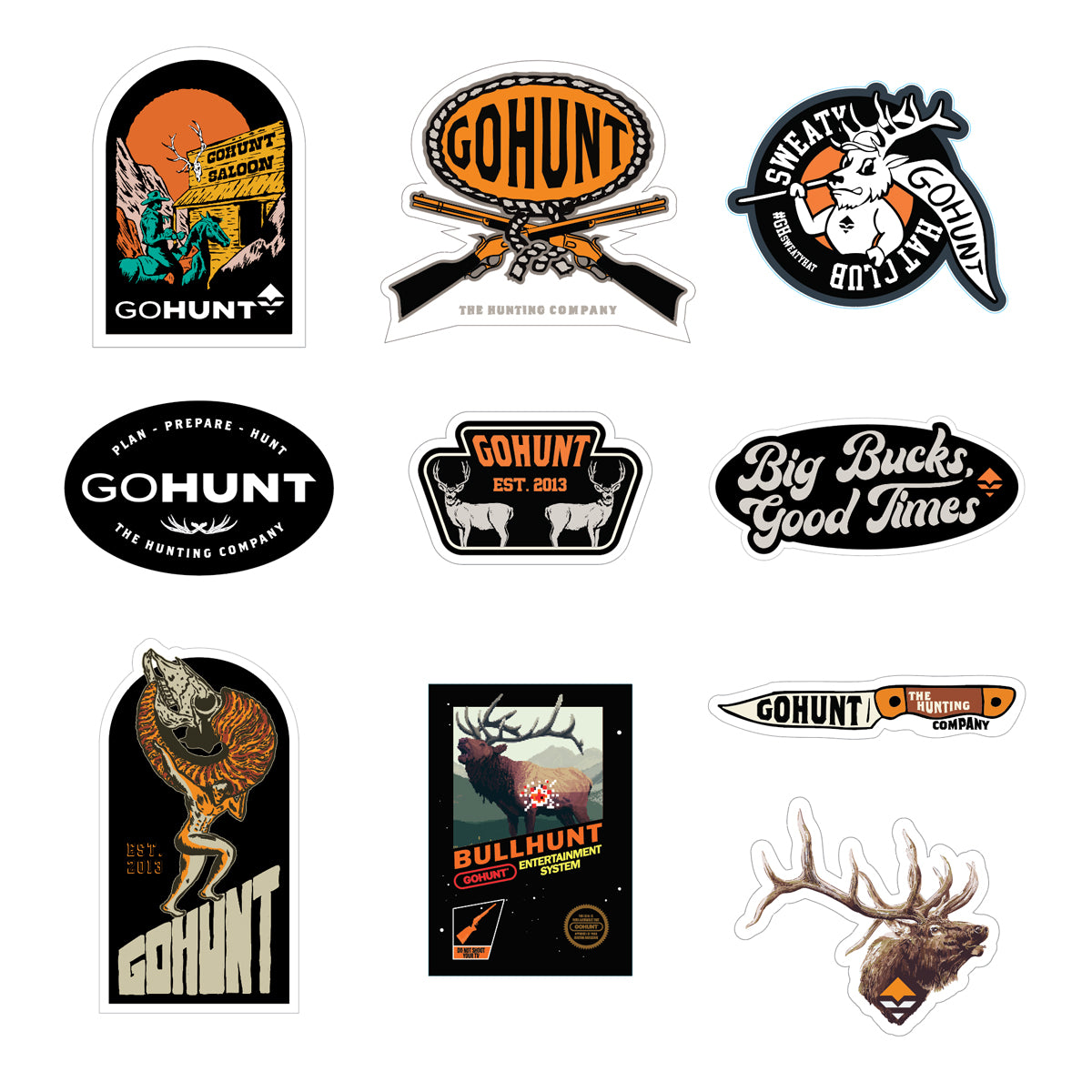 GOHUNT Stickers 10 Pack | Guaranteed Style Boost | Shop at GOHUNT