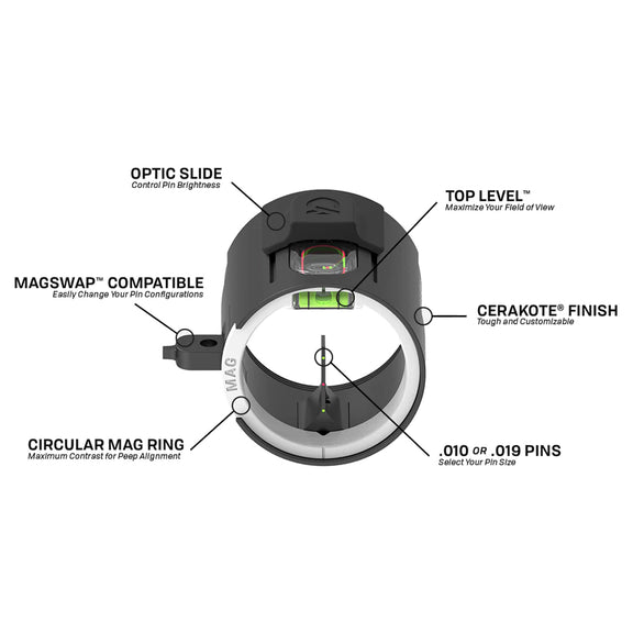 Dialed Archery ARXOS Dovetail 3V Three Pin Bow Sight | Shop at GOHUNT